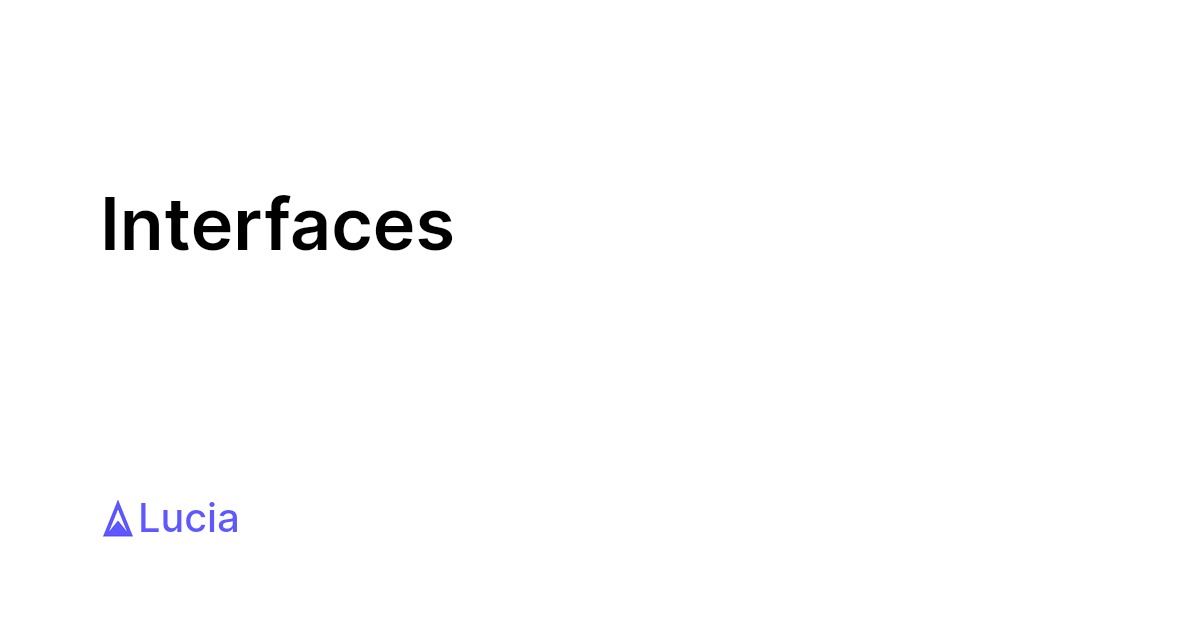 Interfaces · Lucia